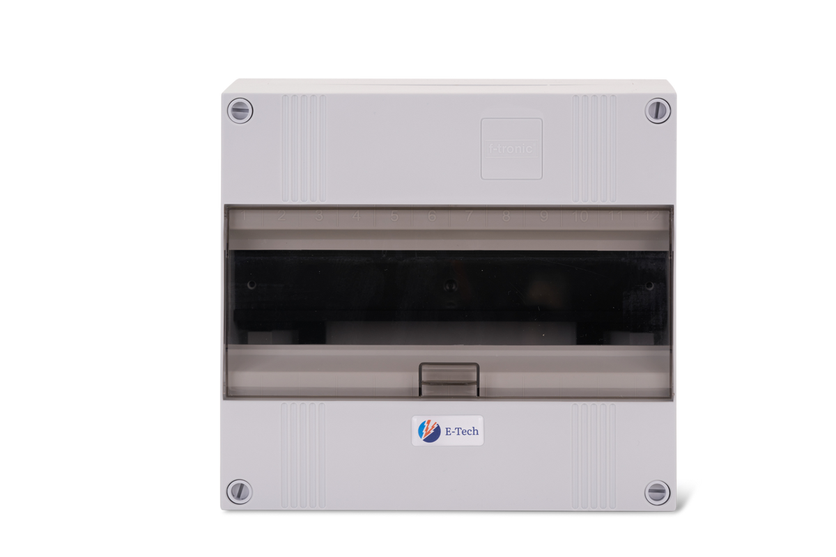 Lege groepenkast 12 modulen compleet met buisinvoer – E-tech ...